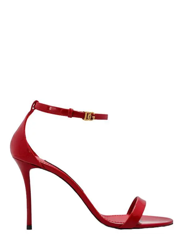 Dolce & Gabbana Ankle Strap Sandals With Dg Buckle - Red