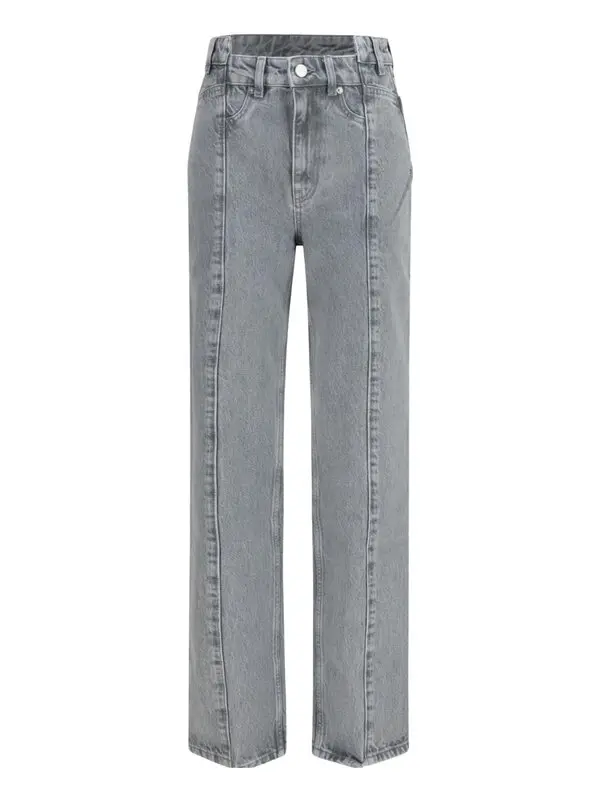 GANNI Belt-loop Straight Leg Jeans - Grey