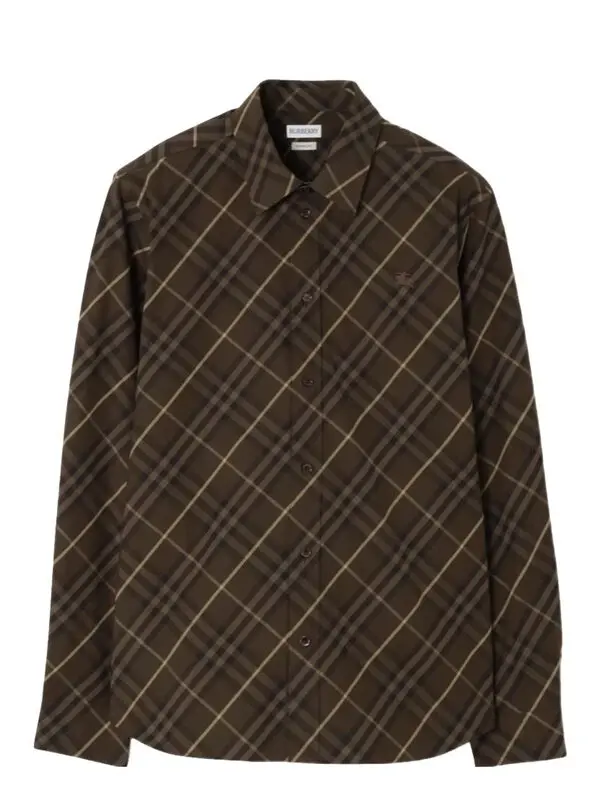 Burberry Classic Fit Check Cotton Shirt - Tan