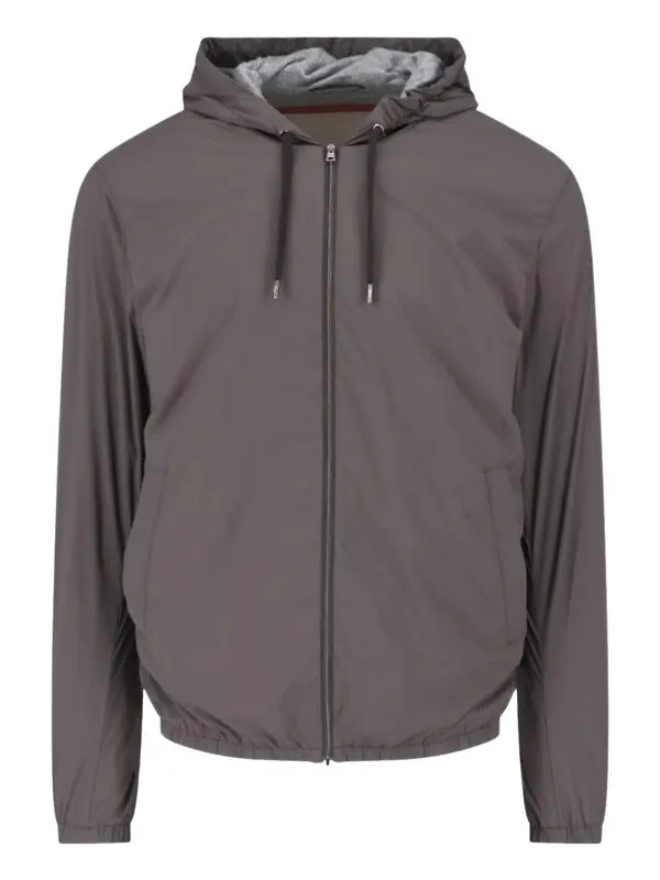 Herno Zip-up Hooded Jacket - Grey