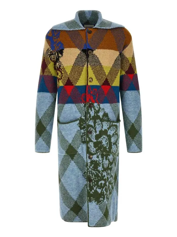 Dries Van Noten Long-sleeved Geometric Print Coat - Multi-color