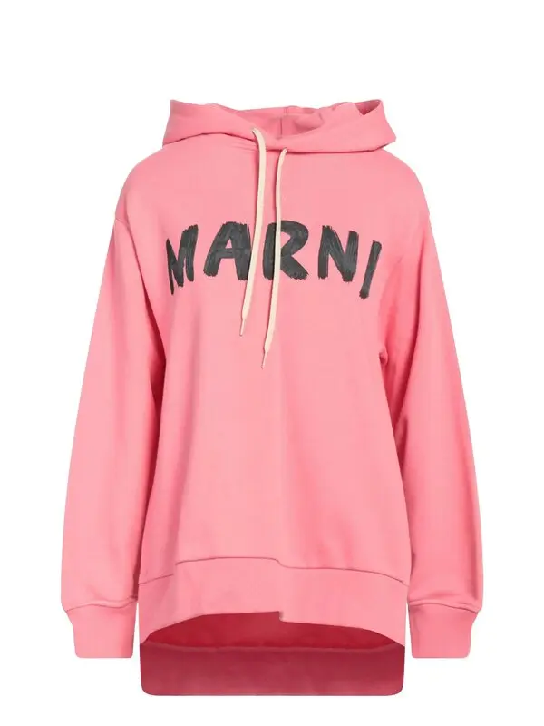 Marni Printed French Terry Hoodie - Pink
