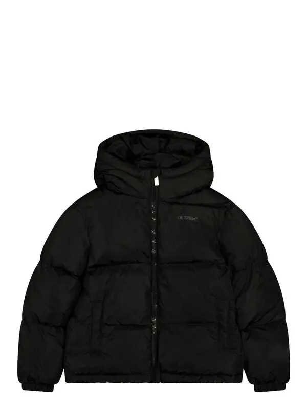Off-White Hooded Puffer Jacket - Black