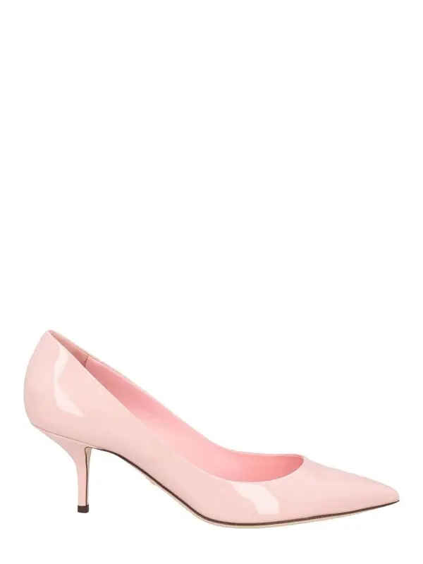Dolce & Gabbana Patent Leather Pointed Toe Pumps - Nude