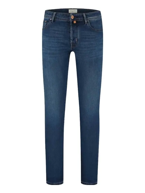 Jacob Cohen Logo Patch Slim-fit Jeans - Blue