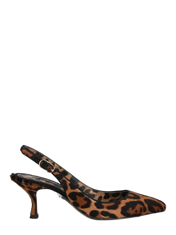 Dolce & Gabbana Leopard Print Slingback Pumps - Black