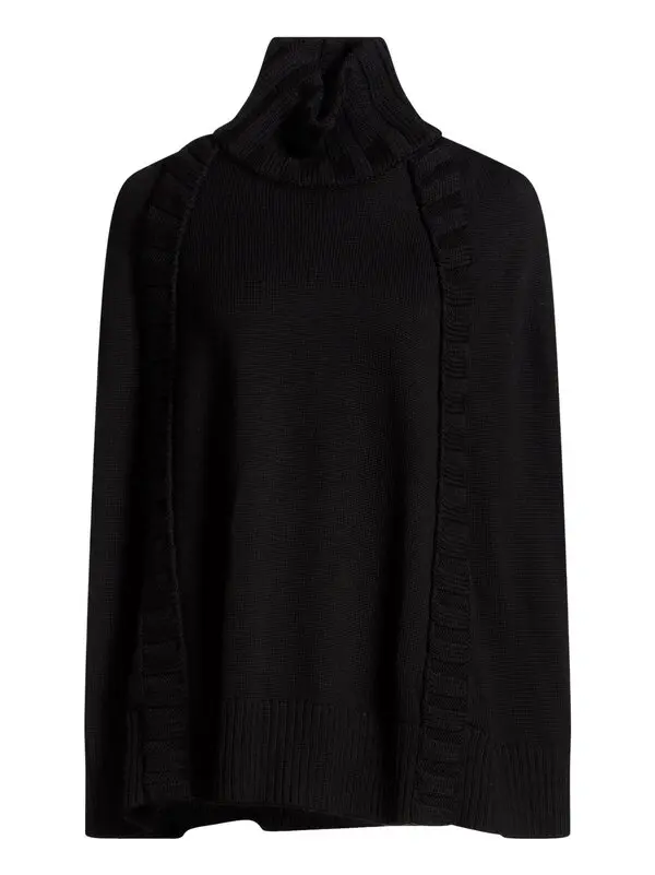 Dolce & Gabbana Heavy-weight Knit Poncho - Black