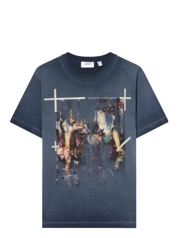 Off-White Narciso Graphic-print T-shirt - Cloud Blu Graphite