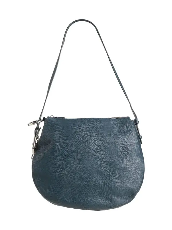 Burberry Large Litchi Leather Tote Bag - Blue