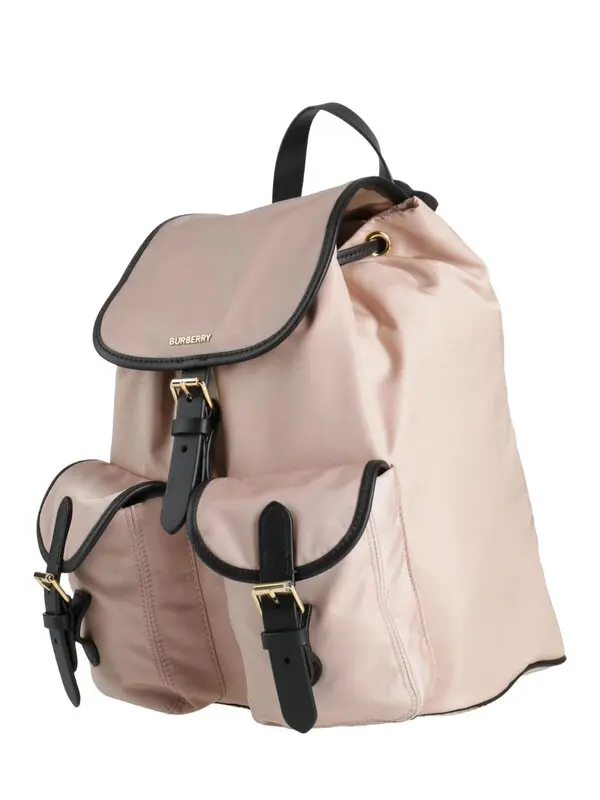 Burberry Leather Trimmed Backpack - Pink