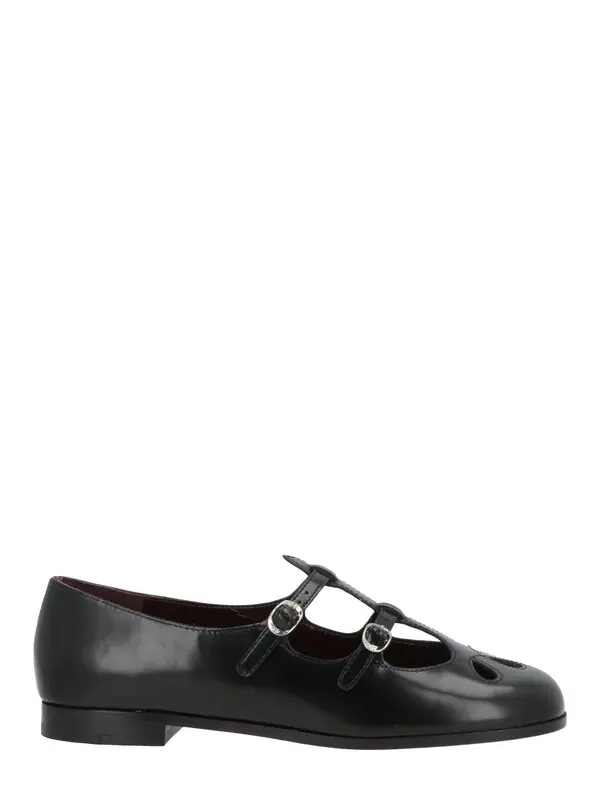 Tory Burch Ballet Flats With Buckled Straps - Black