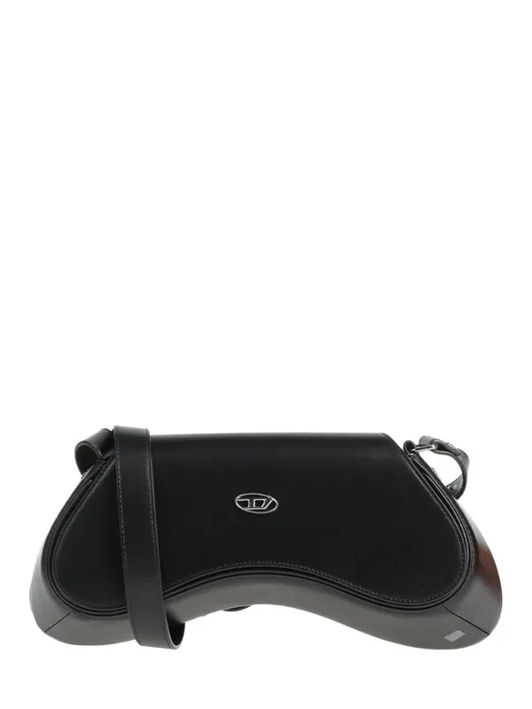 DIESEL® Medium Leather Saddle Bag - Black