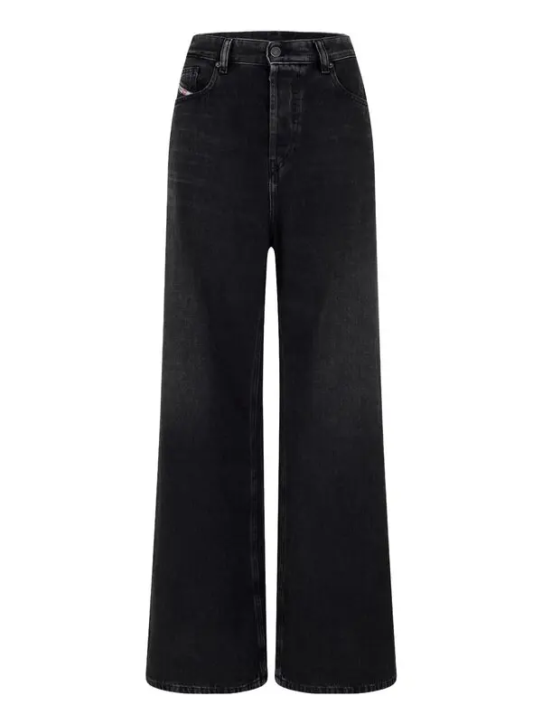 DIESEL® Loose Fit Wide-leg Jeans - Black