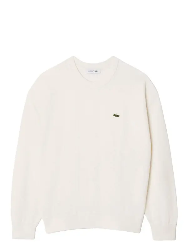 Lacoste Embroidered Logo Sweatshirt - White