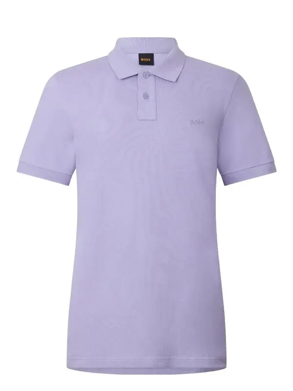 Hugo Boss Minimalist Stylish Lapelcollar Tshirt - Purple