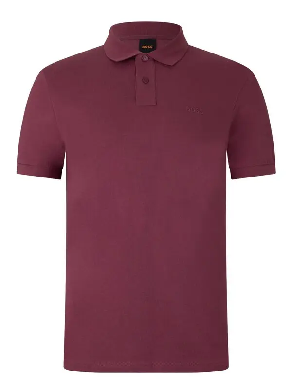Hugo Boss Minimalist Lapelcollar Polo Shirt - Red