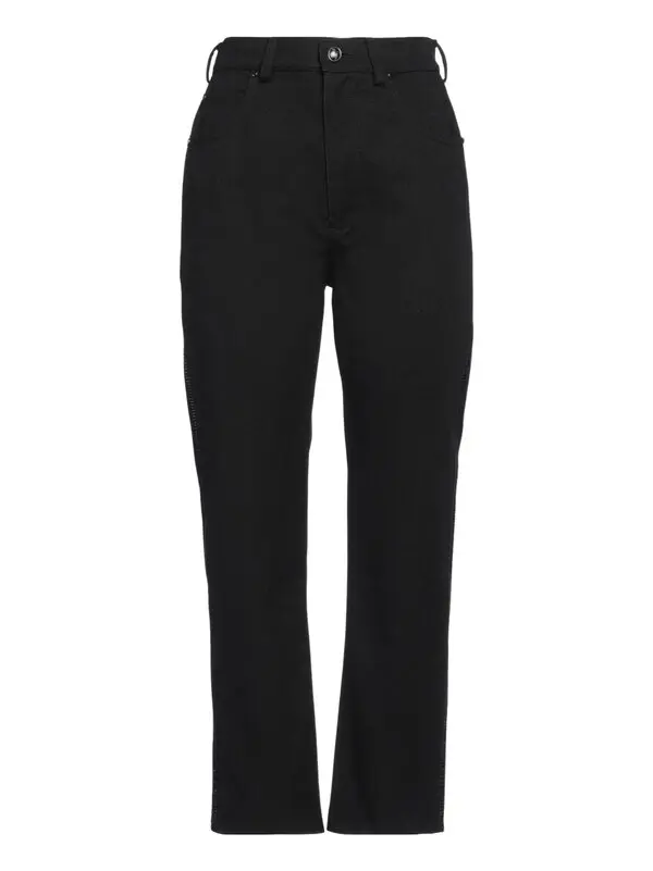 Max Mara Straight-leg Jeans With Rhinestone Embellishments - Black