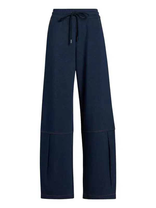 Max Mara French Terry Drawstring Trousers - Blue