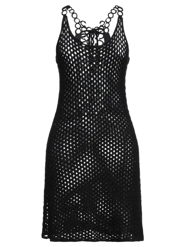Chloé Sleeveless Crochet Dress - Black