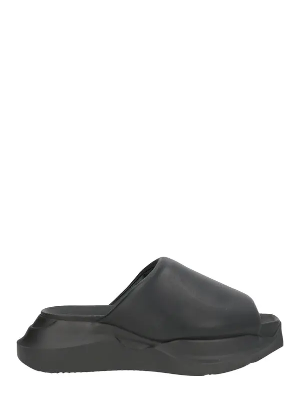 Rick Owens Square Toe Wedge Sandals - No