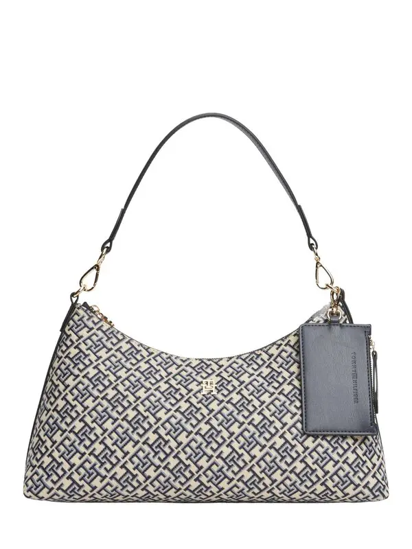 Tommy Hilfiger Classic Monogram Shoulder Bag - Gray