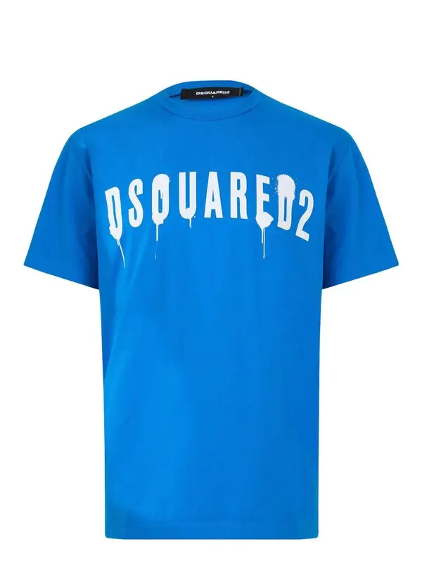Dsquared2 Graffitilogo Shortsleeve Top - Blue