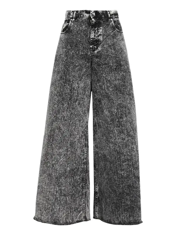 Marni Two-tone Straight-leg Jeans - Grey