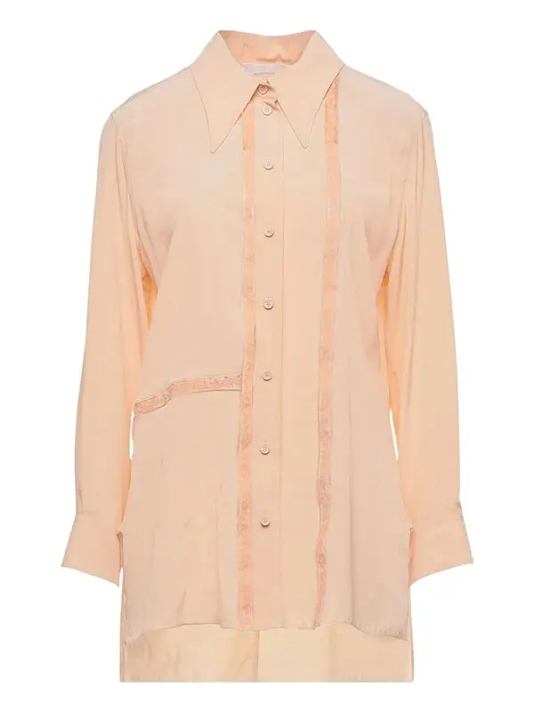 Chloé Silk Shirt With Lace Trims - No
