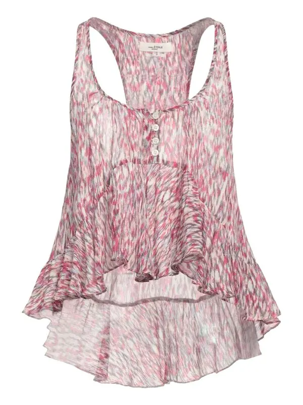 Isabel Marant Étoile Sleeveless Loose Top With Button Detail - Pink