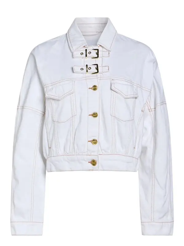 GANNI Denim Trucker Jacket With Appliqués - No
