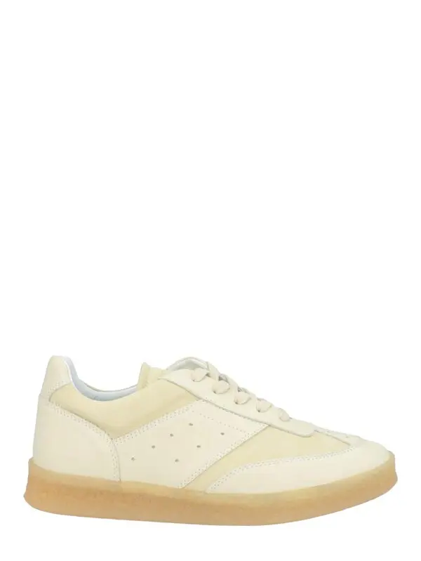 MAISON MARGIELA Low Top Suede Leather Trainers - Nude