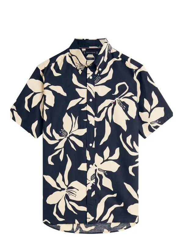 Tommy Hilfiger Printed Shortsleeve Shirt - Black