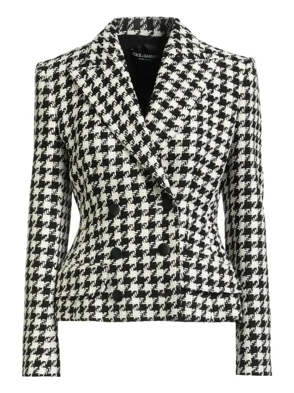 Dolce & Gabbana Double-breasted Blazer With Notched Lapel - Black