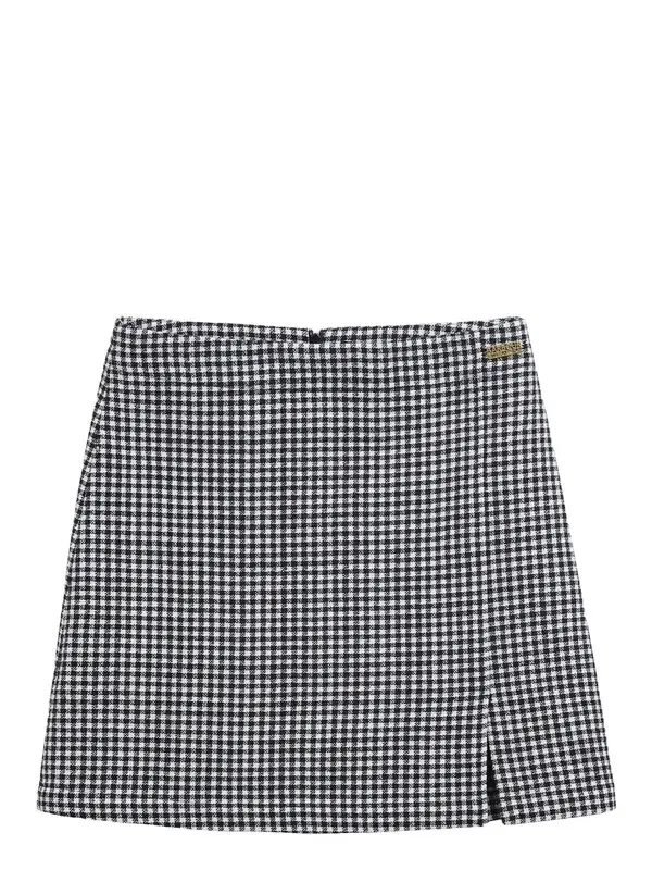 Barbour Houndstooth Wool-blend Mini Skirt - Black