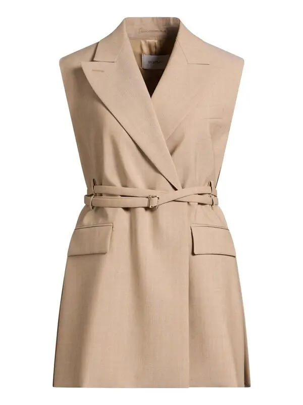 Sportmax Sleeveless Belted Blazer - No
