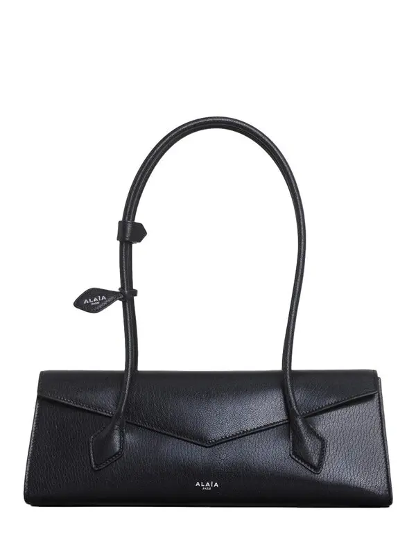 Alaïa Le Teckel Flap Medium Bag In Shiny Goatskin - Black