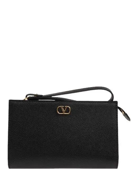 Valentino Garavani Logo Wristlet - Black
