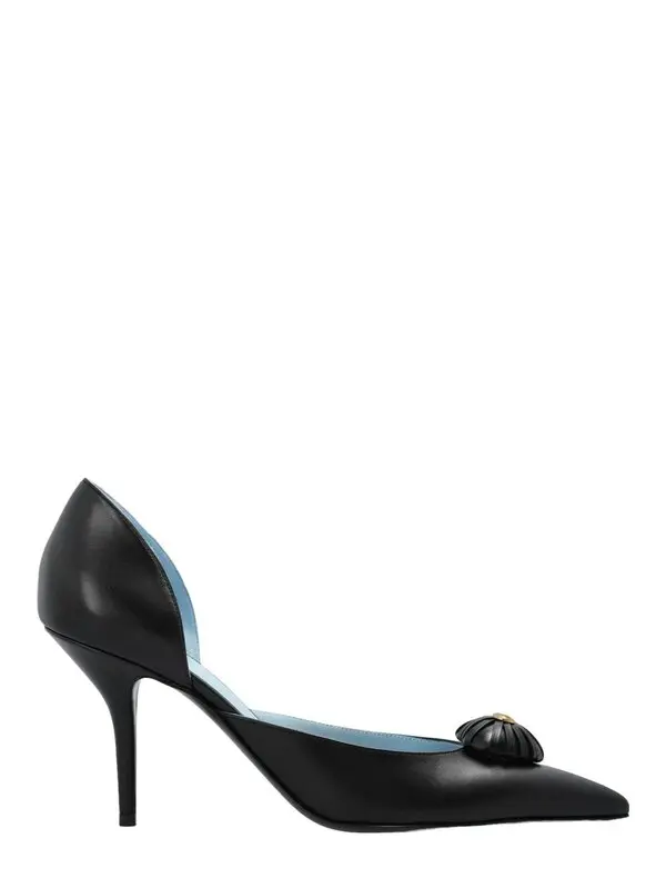 Valentino Garavani Embellished Pointed Toe Heeled Pumps - Black