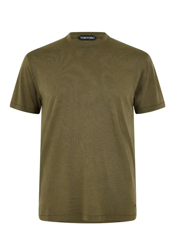 TOM FORD Olive Crewneck Shortsleeve Tee - Green