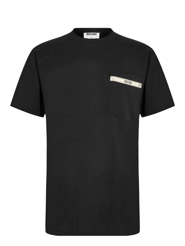 Moschino Crewneck T-shirt With Chest Pocket - Black