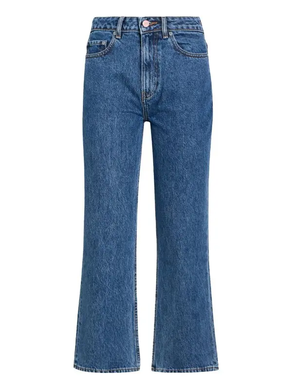 GANNI Mid-rise Straight-leg Jeans - Blue