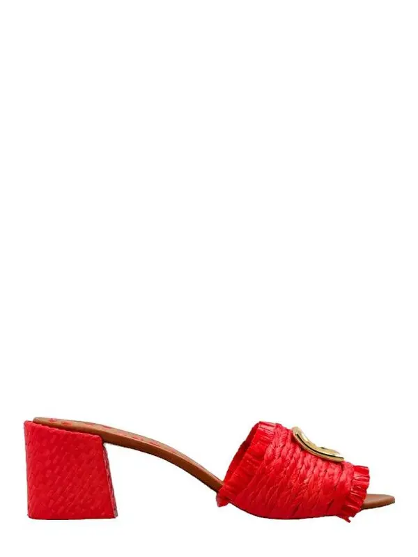 Dolce & Gabbana Open-toe High-heeled Sandals With Ruffled Straps And Dg Logo - Red
