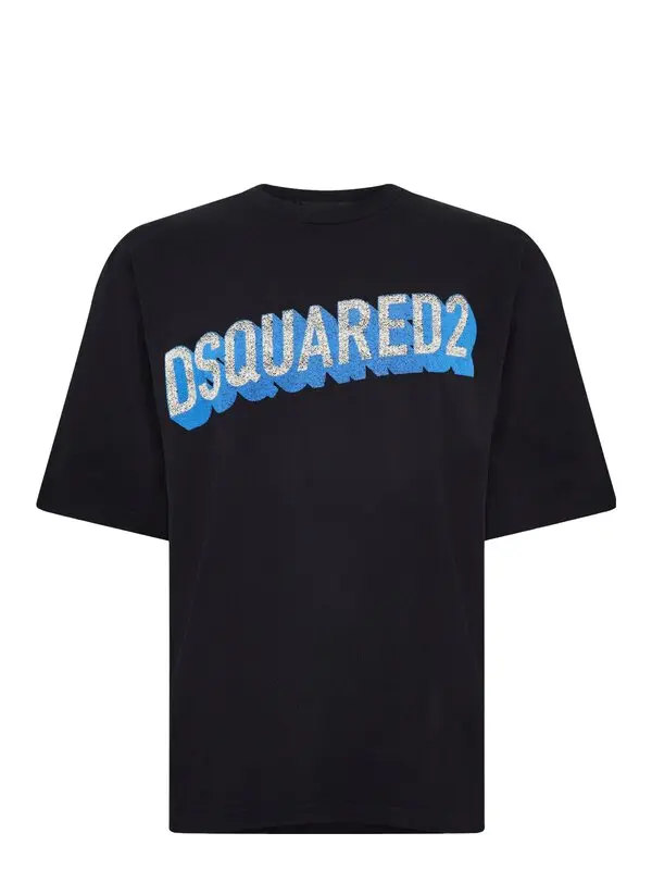 Dsquared2 Cotton Crewneck Shortsleeve Tshirt - Black