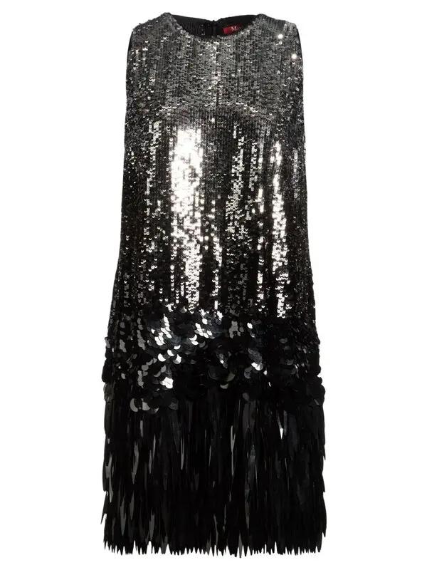 Max Mara Sequin Sleeveless Dress - Silver