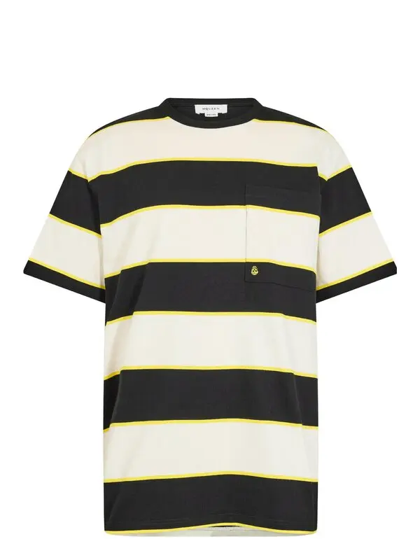 Alexander McQueen Colourblock Widestripe Crewneck T-shirt - No
