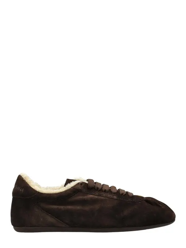 Dolce & Gabbana Suede Ballet Sneakers - Brown