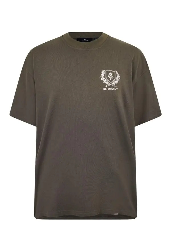 REPRESENT Olivegreen Crewneck Shortsleeve Tee - No