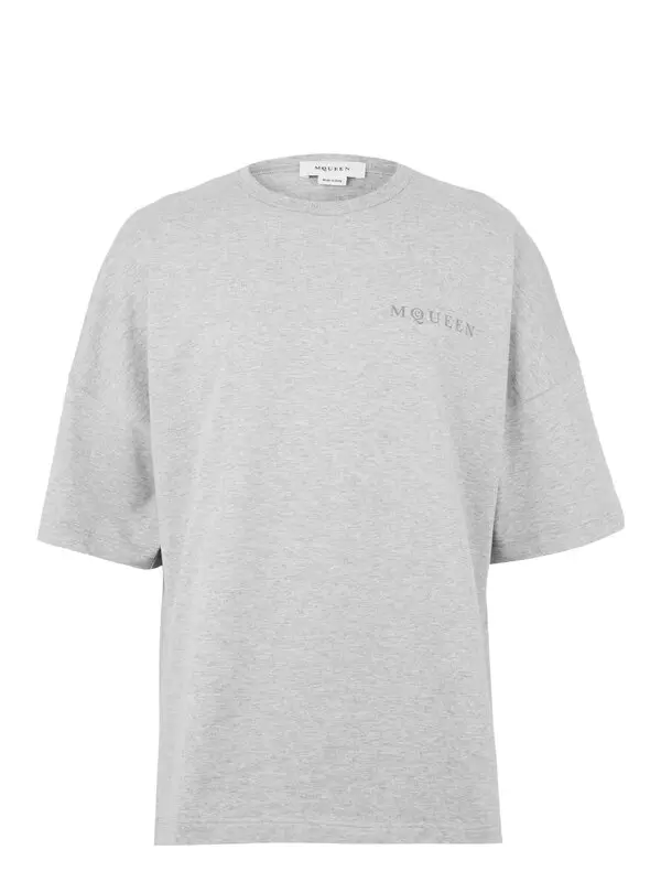 Alexander McQueen Heathergrey Crewneck Shortsleeve Tee - Grey