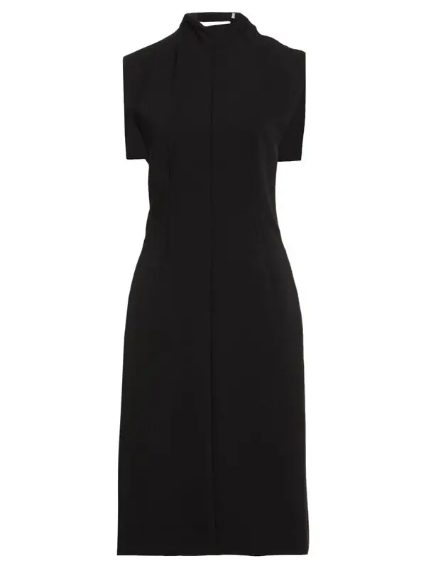 Sportmax Fitted Sleeveless Open Back Dress - Black