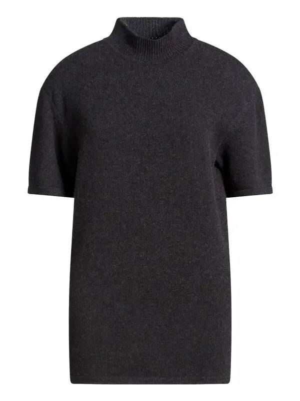 Jacquemus Short Sleeve Turtleneck Sweater - Black